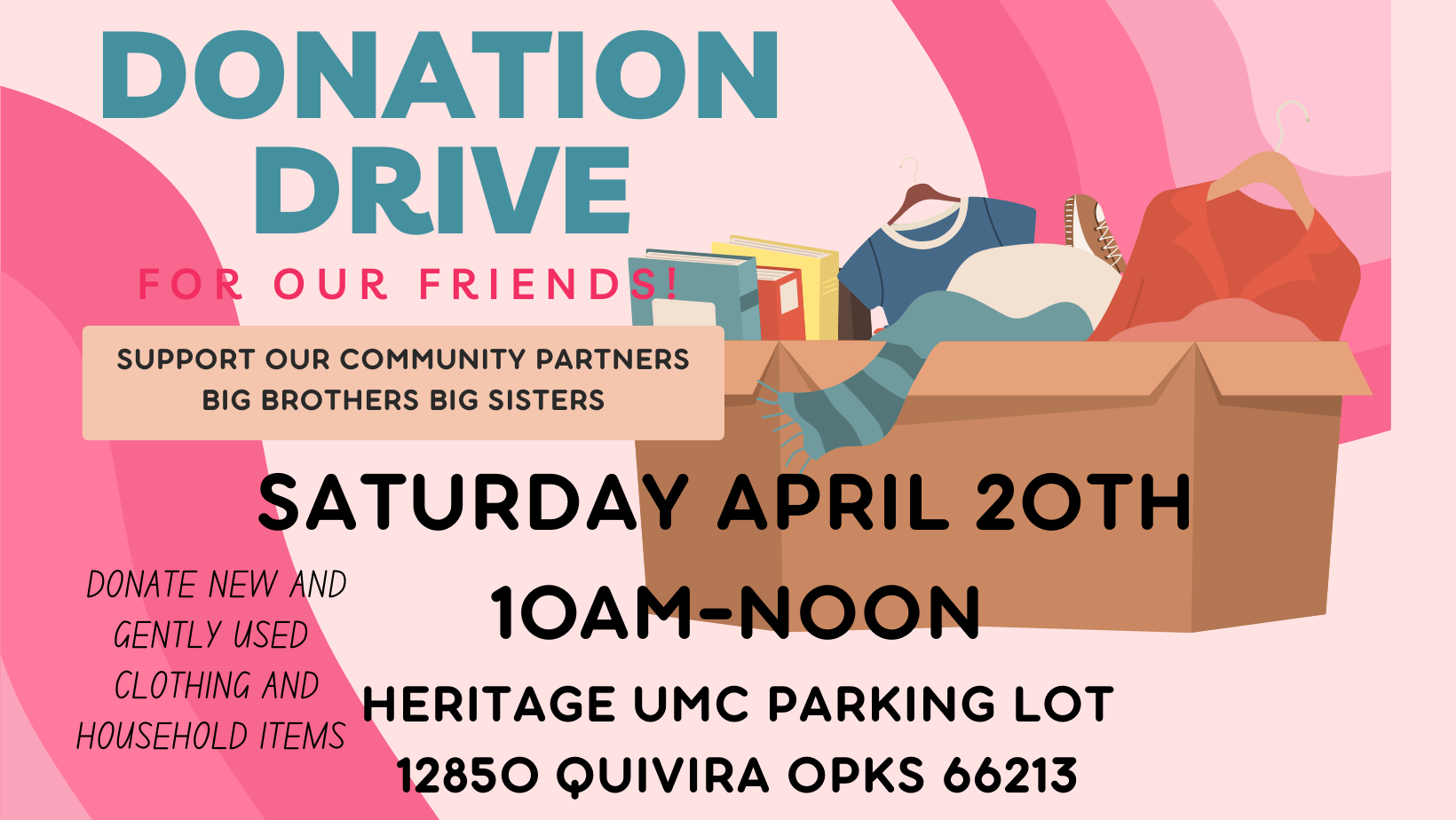 April Missions & Donation Drive April 20 – Heritage UMC